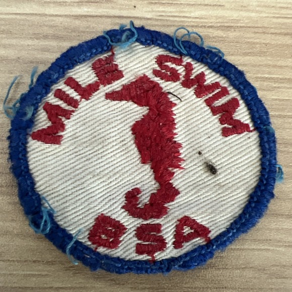 Art | Vintage Mile Swim Patch Badge Seahorse 196s Boy Scouts Of America ...